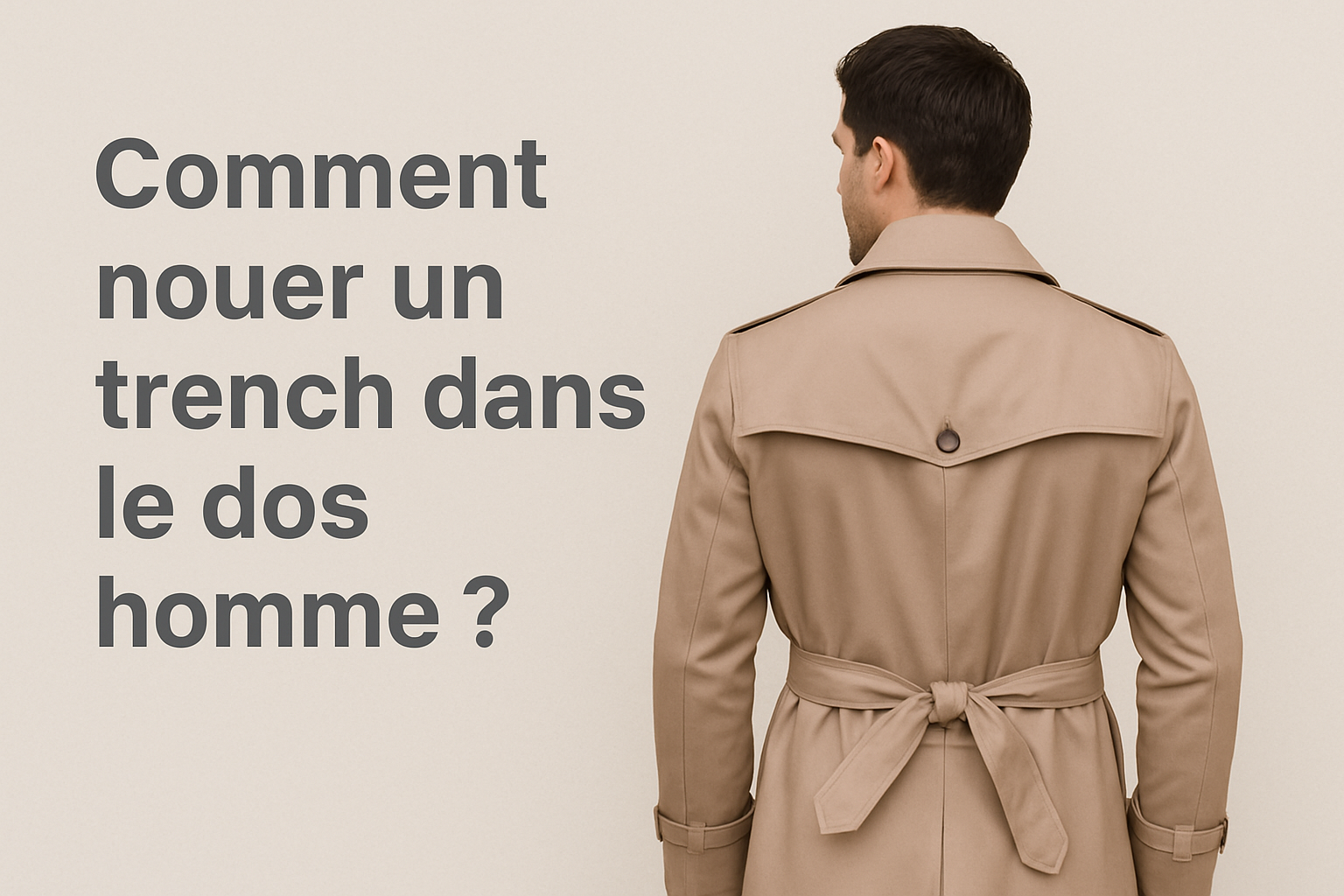 Comment nouer un trench dans le dos homme ? – Trench Homme