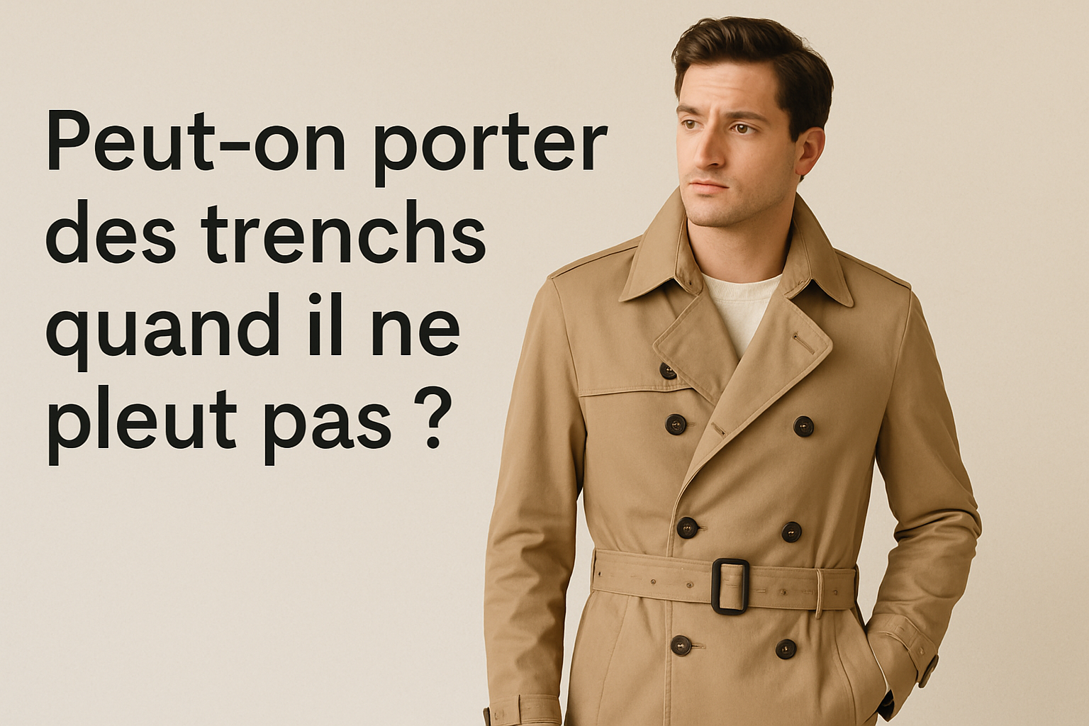 Peut-on porter des trenchs quand il ne pleut pas ? – Trench Homme